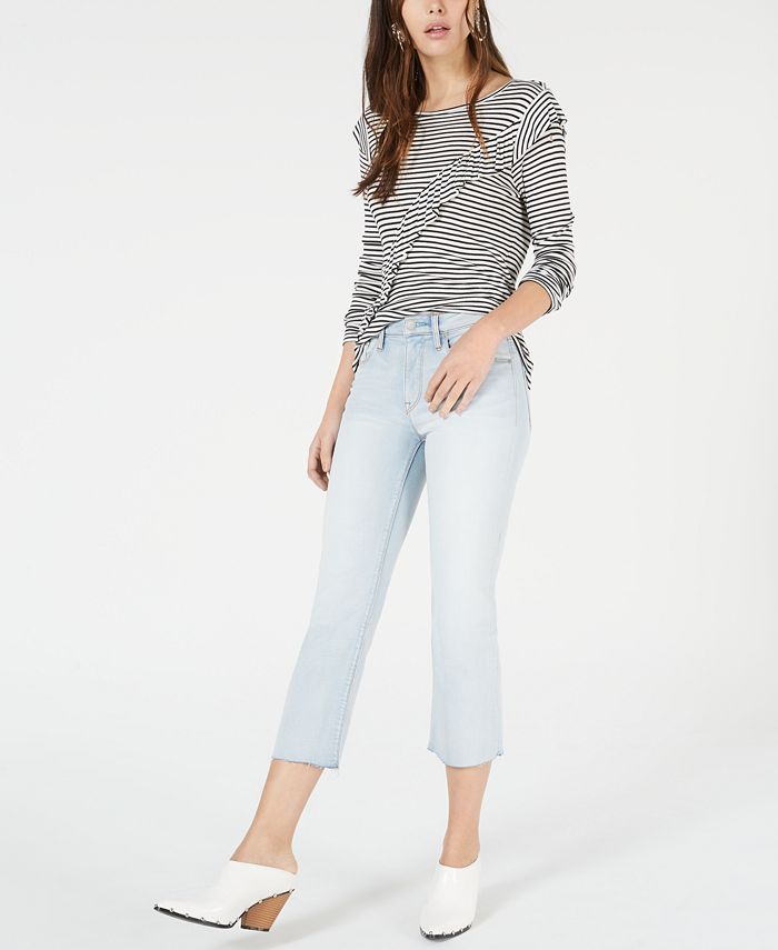 Hudson Jeans Wake Up Straight-Leg Cropped Jeans - Macy's