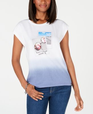 Tommy Hilfiger Ombré Polaroid-Graphic T-Shirt, Created for Macy's - Macy's