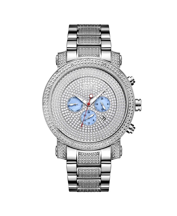 Jbw Men's Victor Diamond (1/6 ct.t.w.) Stainless Steel Watch - Macy's