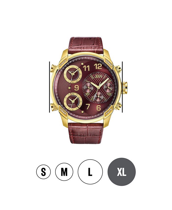 Jbw Men's G4 Diamond (1/6 ct.t.w.) 18k Gold Plated Stainless Steel ...