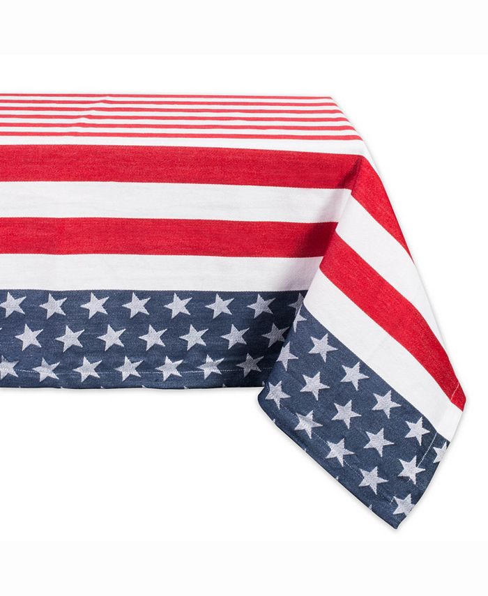 Design Imports Table cloth Stars and Stripes 60" X 104" - Macy's
