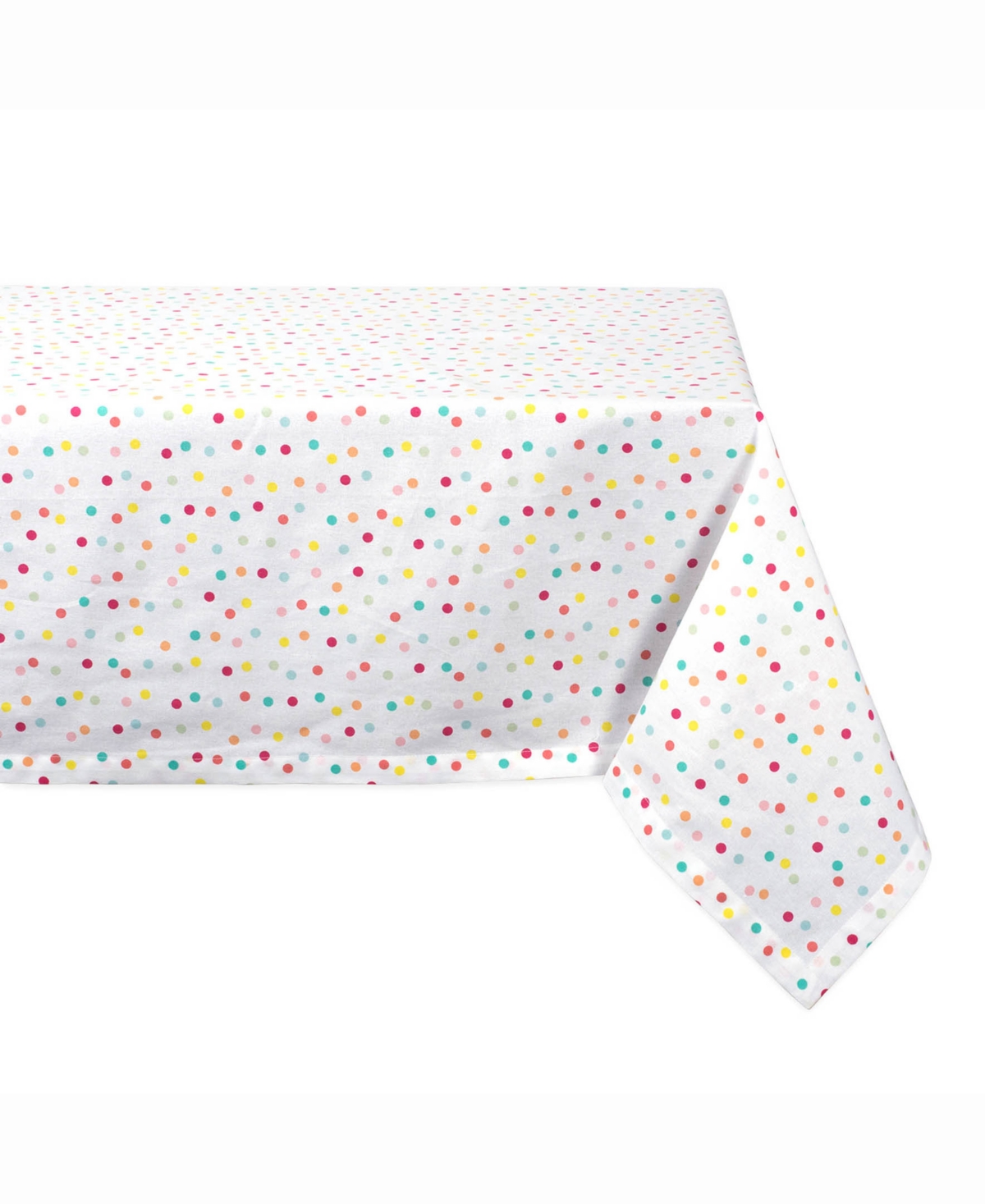 Click here for Multi Polka Dots Print Table cloth 60 X 104 - Aqua prices