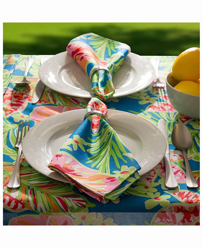 Design Imports Summer Floral Outdoor Table cloth 60" X 120" - Macy's