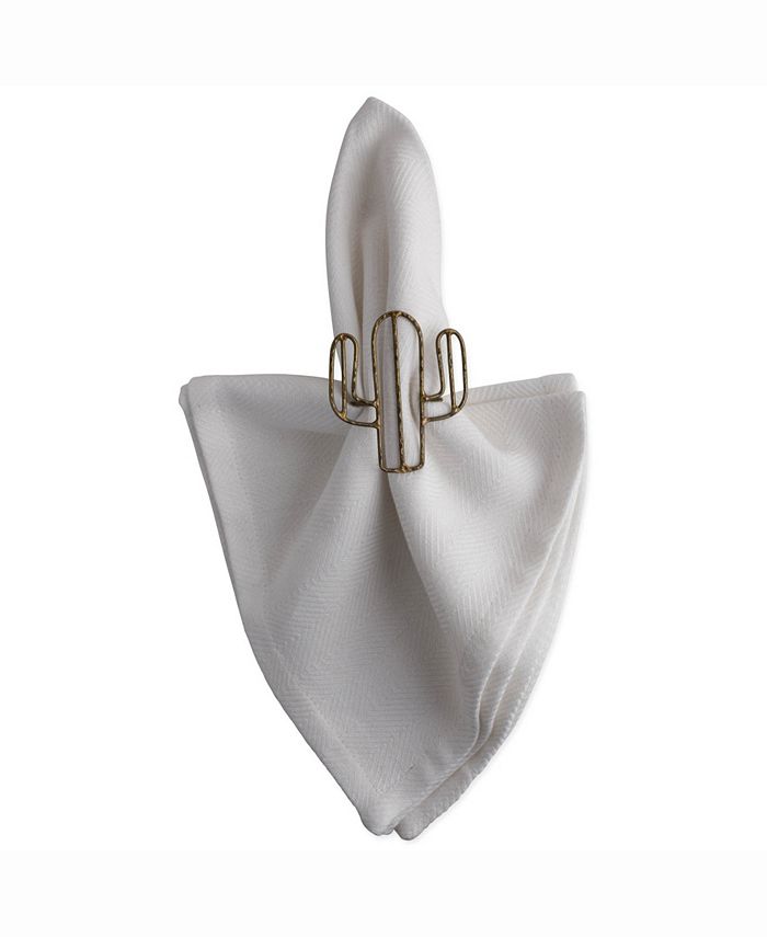 Design Imports Cactus Napkin Ring Set of 6 - Macy's