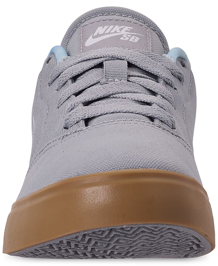 Nike Boys' SB Check Premium Print Skateboarding Sneakers from Finish ...