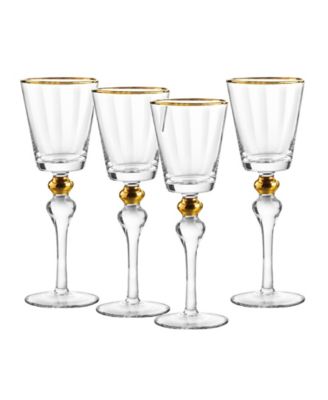 Qualia Glass Dominion Gold Wine Glasses, Set Of 4 - Macy's