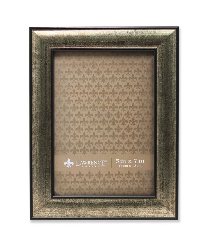 Lawrence Frames Domed Burnished Silver and Black Picture Frame - 5" x 7 ...