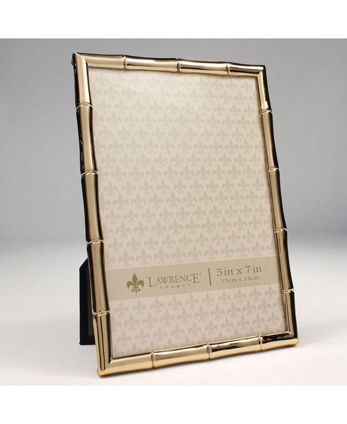 Lawrence Frames Gold Metal Picture Frame with Bamboo Design - 5" x 7 ...