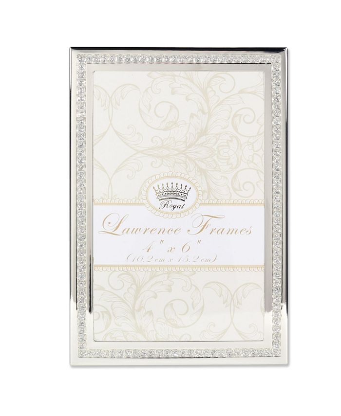 Lawrence Frames Dazzle Silver and Glitter Picture Frame - 4" x 6" - Macy's