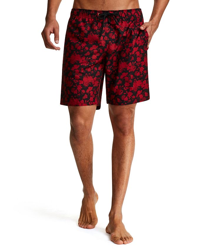 Tallia Men's Modern-Fit Floral Swim Trunks - Macy's