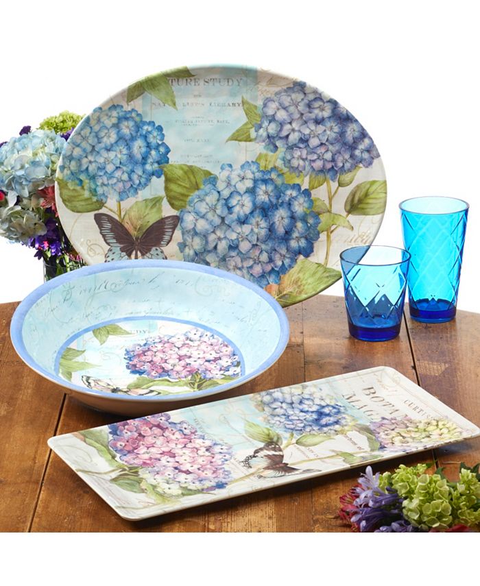 Certified International Hydrangea Garden Melamine Dinnerware Collection ...