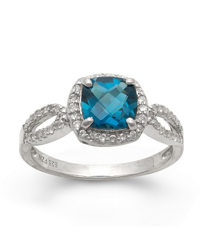 Macy's Sterling Silver London Blue Ring - Macy's