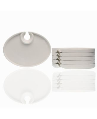 Red Vanilla Trends Wine And Cheese Plate Oval 8.75", Set of 6 - Macy's