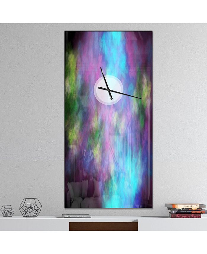 Design Art Designart Oversized Abstract Metal Wall Clock - Macy's