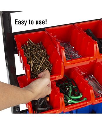Trademark Global 47 Bin Storage Rack organizer - Wall Mountable ...