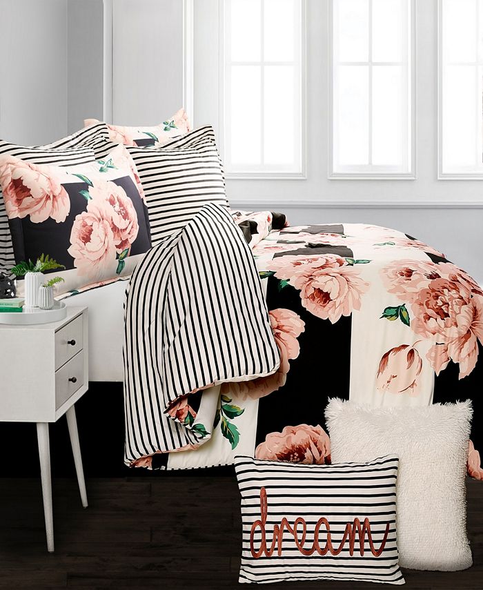 Lush Décor Amara Floral 7-Pc. Full/Queen Comforter Set - Macy's
