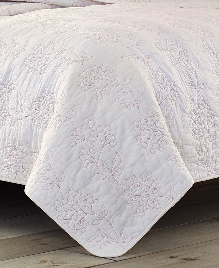 Laura Ashley Belinda Blush Quilt Set, Full/Queen - Macy's