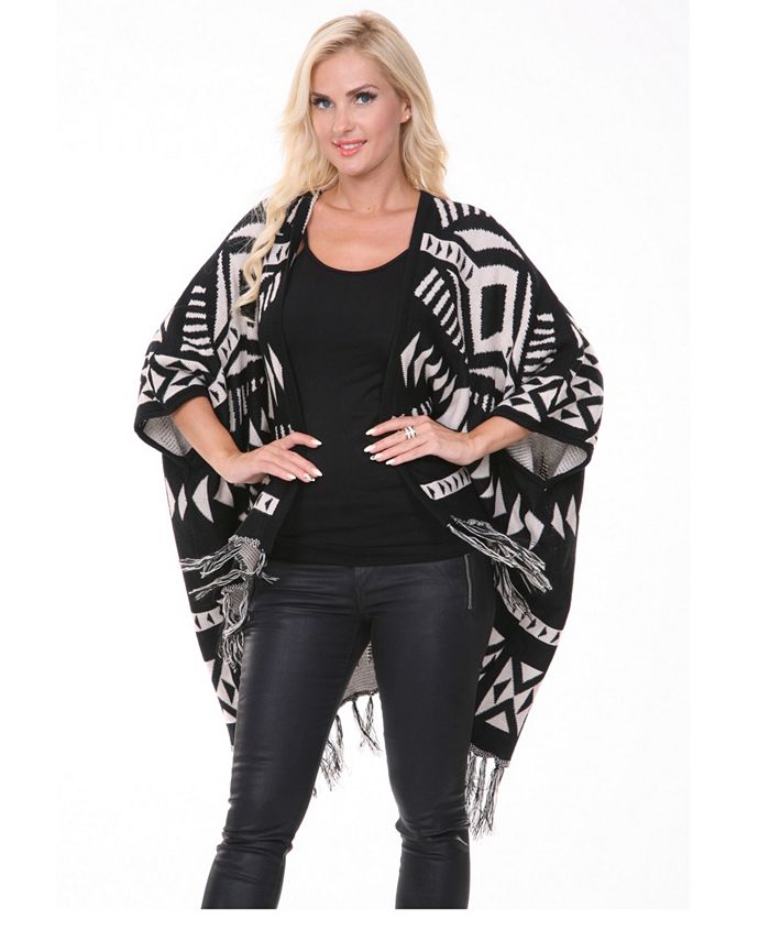 White Mark Women's Cherokee Patterned Cardigan - Macy's