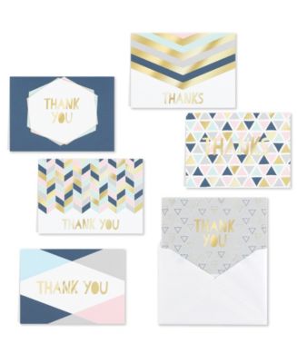 Geo Shapes Note Cards Assortment - Macy's