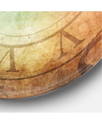 Design Art Designart Oversized Contemporary Round Metal Wall Clock - Macy's