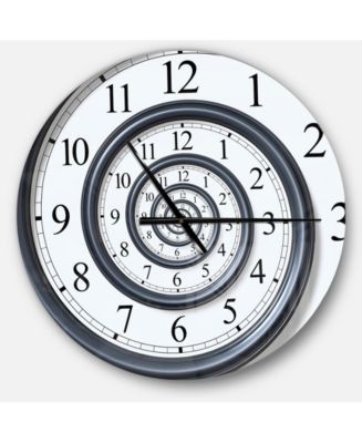 Designart Oversized Contemporary Round Metal Wall Clock - Macy's