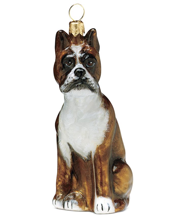Joy to the World Boxer Sitting Ornament - Macy's
