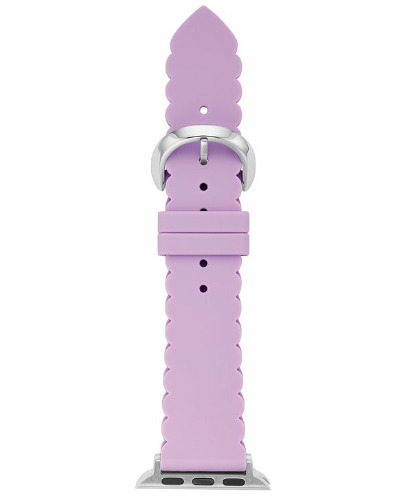 kate spade new york Women's Purple Scalloped Silicone Apple Watch Strap ...