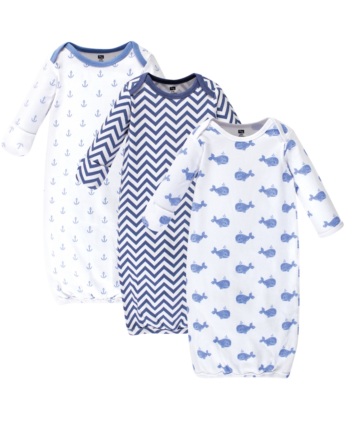 Click here for Hudson Baby Super Soft Cotton Gowns - Blue Whale prices