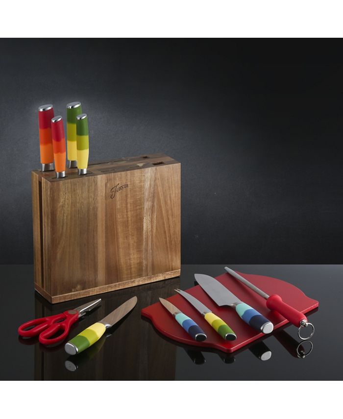 Fiesta CLOSEOUT! 12-PC Color Cutlery Set with Block - Macy's