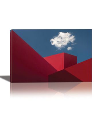 Eurographics Red Shapes Framed Canvas Wall Art - Macy's