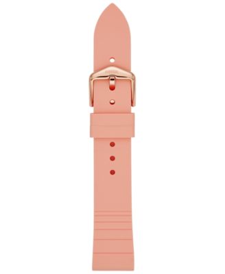 Fossil Unisex Sport Pink Silicone Smart Watch Strap - Macy's