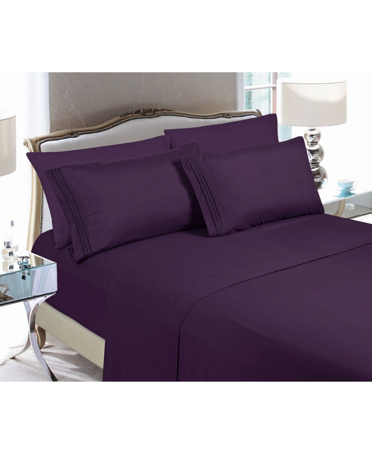 Click here for Elegant Comfort Luxury Soft Solid 6-Pc. Sheet Set... prices