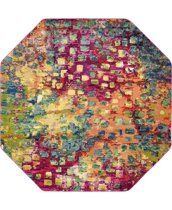 Bayshore Home Adah Ada1 8' x 8' Octagon Area Rug - Macy's
