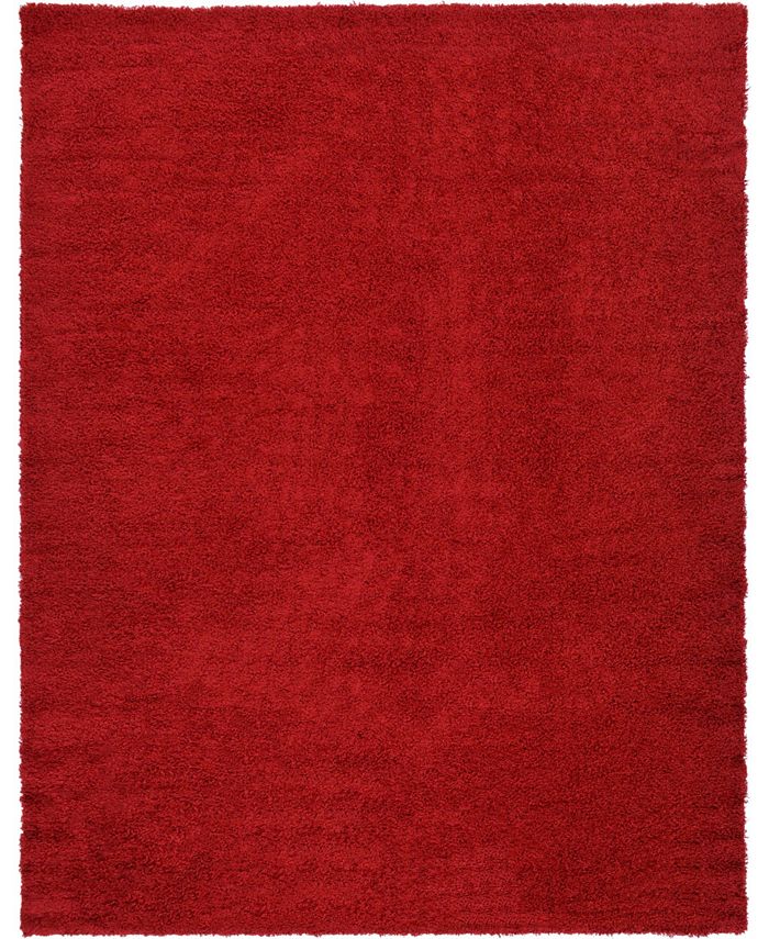 Bridgeport Home Exact Shag Exs1 Cherry Red 10' x 13' Area Rug - Macy's
