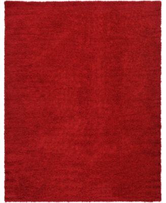 Bridgeport Home Exact Shag Exs1 Cherry Red 10' x 13' Area Rug - Macy's