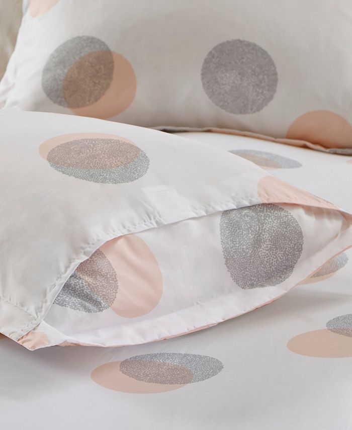 Mi Zone Emelia Full/Queen 4 Piece Metallic Dot Print Reversible Duvet ...