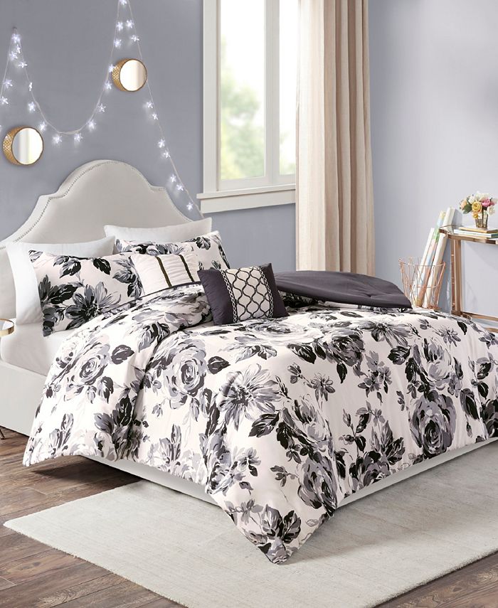 Intelligent Design Dorsey Floral 4-Pc. Comforter Set, Twin/Twin XL ...