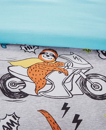 Mi Zone CLOSEOUT! Raff Full/Queen 4 Piece Sloth Printed Comforter Set ...