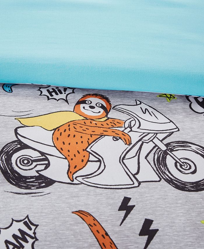 Mi Zone CLOSEOUT! Raff Full/Queen 4 Piece Sloth Printed Comforter Set ...