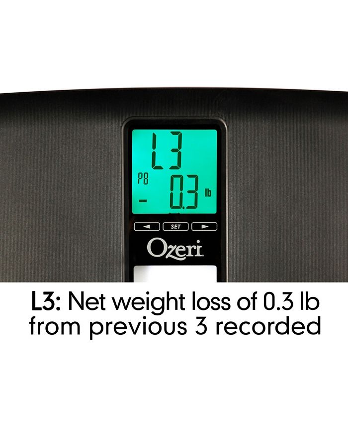 Ozeri WeightMaster II 440 lbs Bath Scale with BMI and Weight Change ...