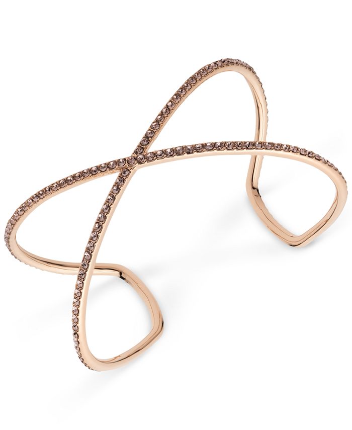 Givenchy Crystal Pavé Crossover Cuff Bracelet - Macy's