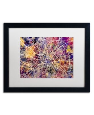 Michael Tompsett 'Manchester Street Map' Matted Framed Art - 16" x 20 ...