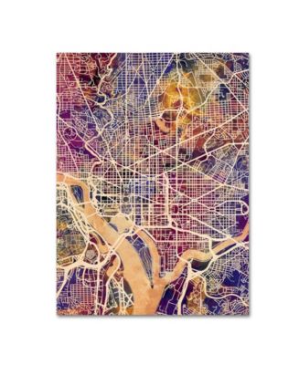 Michael Tompsett 'Washington DC Street Map 2' Canvas Art - 24" x 32 ...