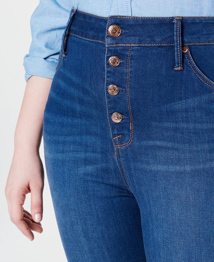 Seven7 Jeans Trendy Plus Size Button-Fly High-Rise Jeans - Macy's