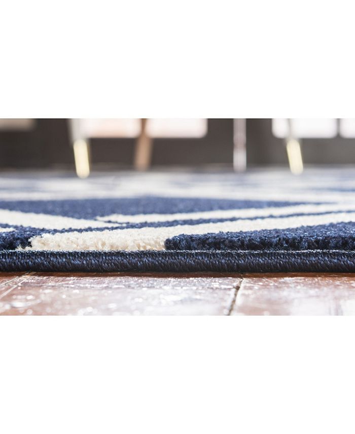 Bayshore Home Arbor Arb4 Navy Blue 9' x 12' Area Rug - Macy's