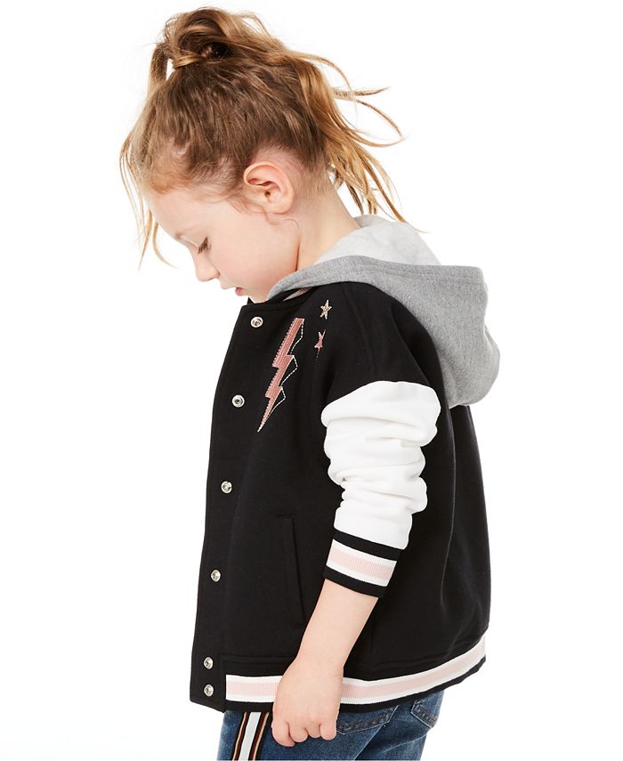Epic Threads Little Girls Hooded Varsity Jacket, Created for Macy's ...