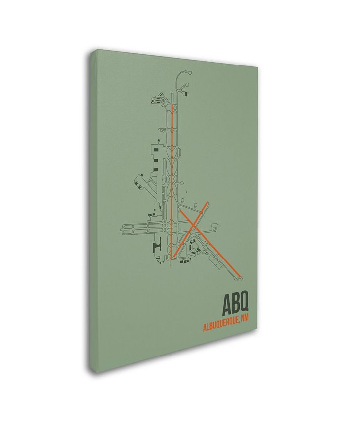 Trademark Global 08 Left 'ABQ Airport Layout' Canvas Art - 12" x 19 ...