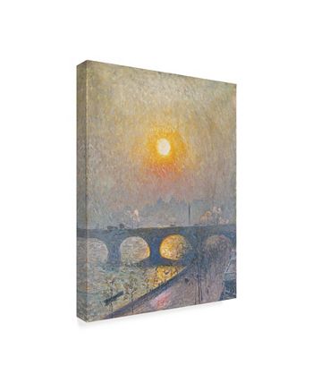 Trademark Global Emile Claus 'Sunset over Waterloo Bridge 1916' Canvas ...