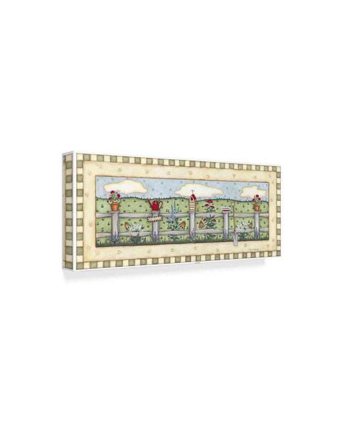 Trademark Global Robin Betterley 'Fenceline Flowers' Canvas Art - 32" x ...