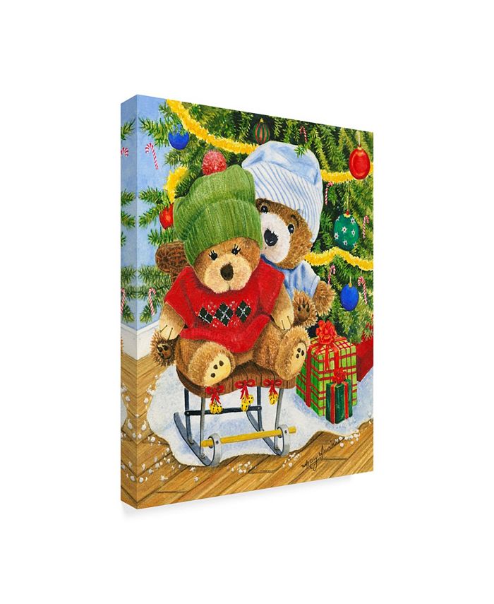 Trademark Global Mary Irwin 'Teddy Bear Christmas' Canvas Art - 18" x ...
